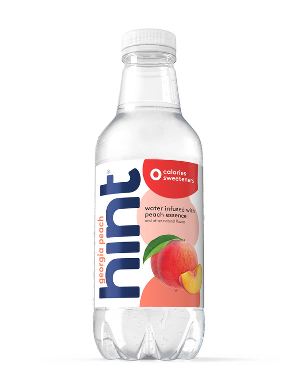 Georgia Peach Flavored Water 16 oz - Unsweetened | Hint