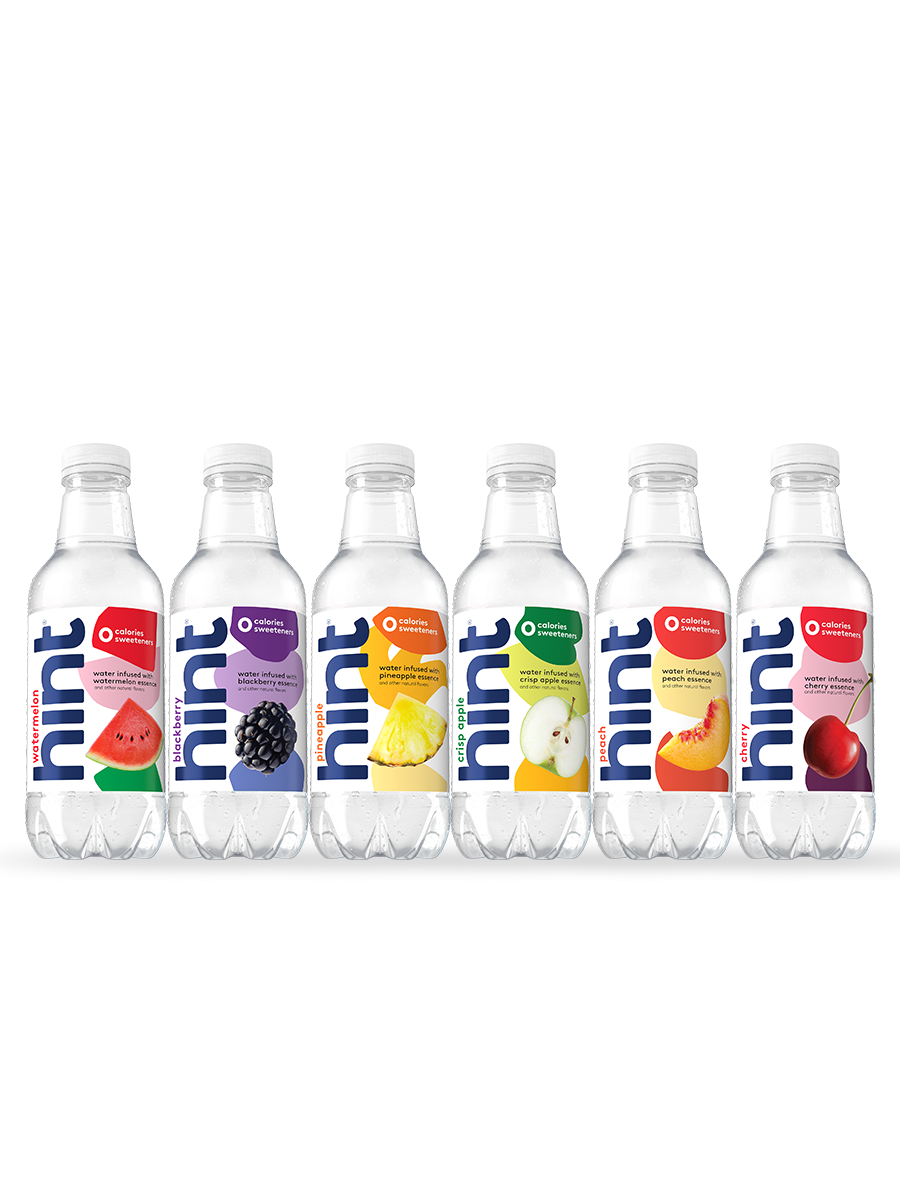 6 Best Sellers Flavored Water Cases (12/case) 4 flavors, 16 oz. | Hint
