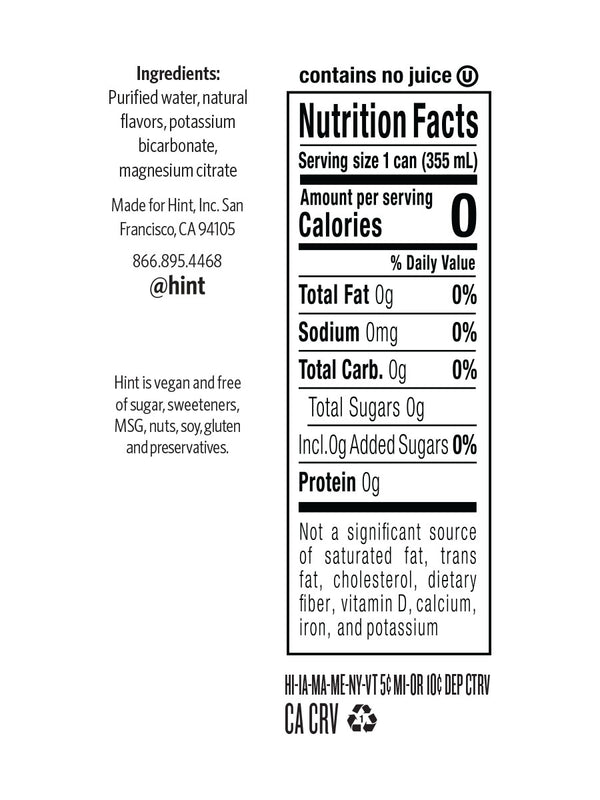 hint sparkling with electrolytes - peach raspberry