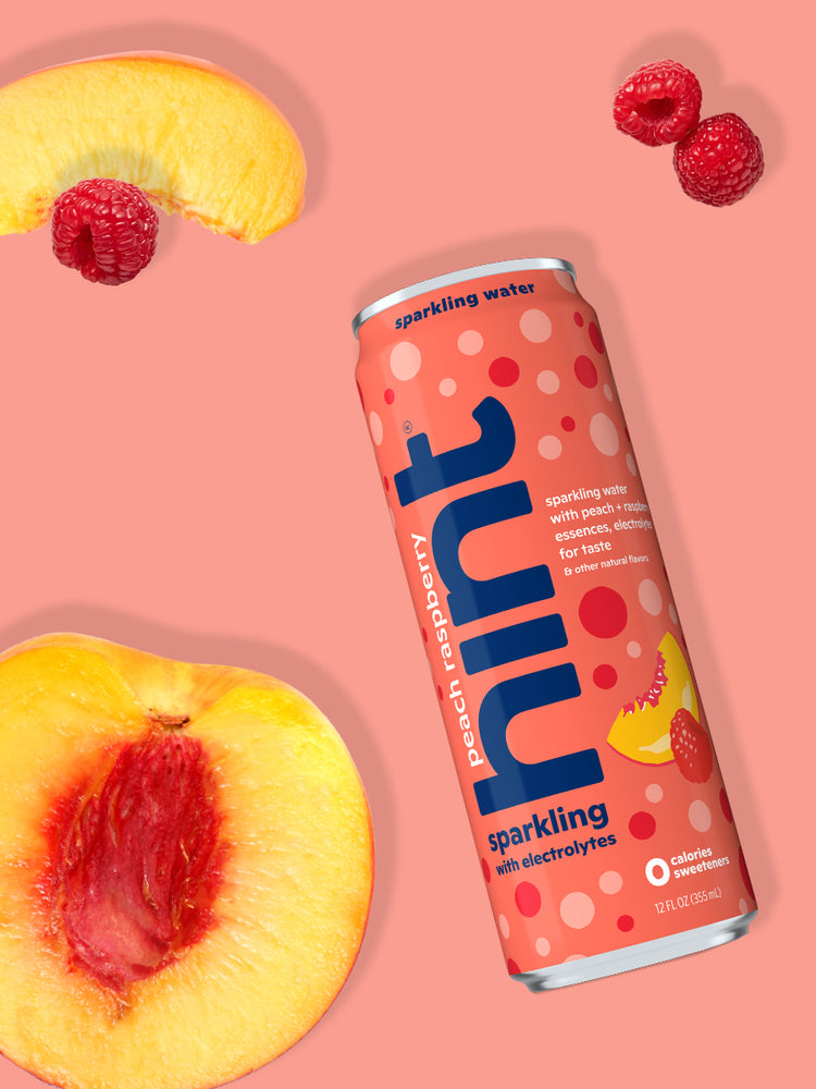 hint sparkling with electrolytes - peach raspberry