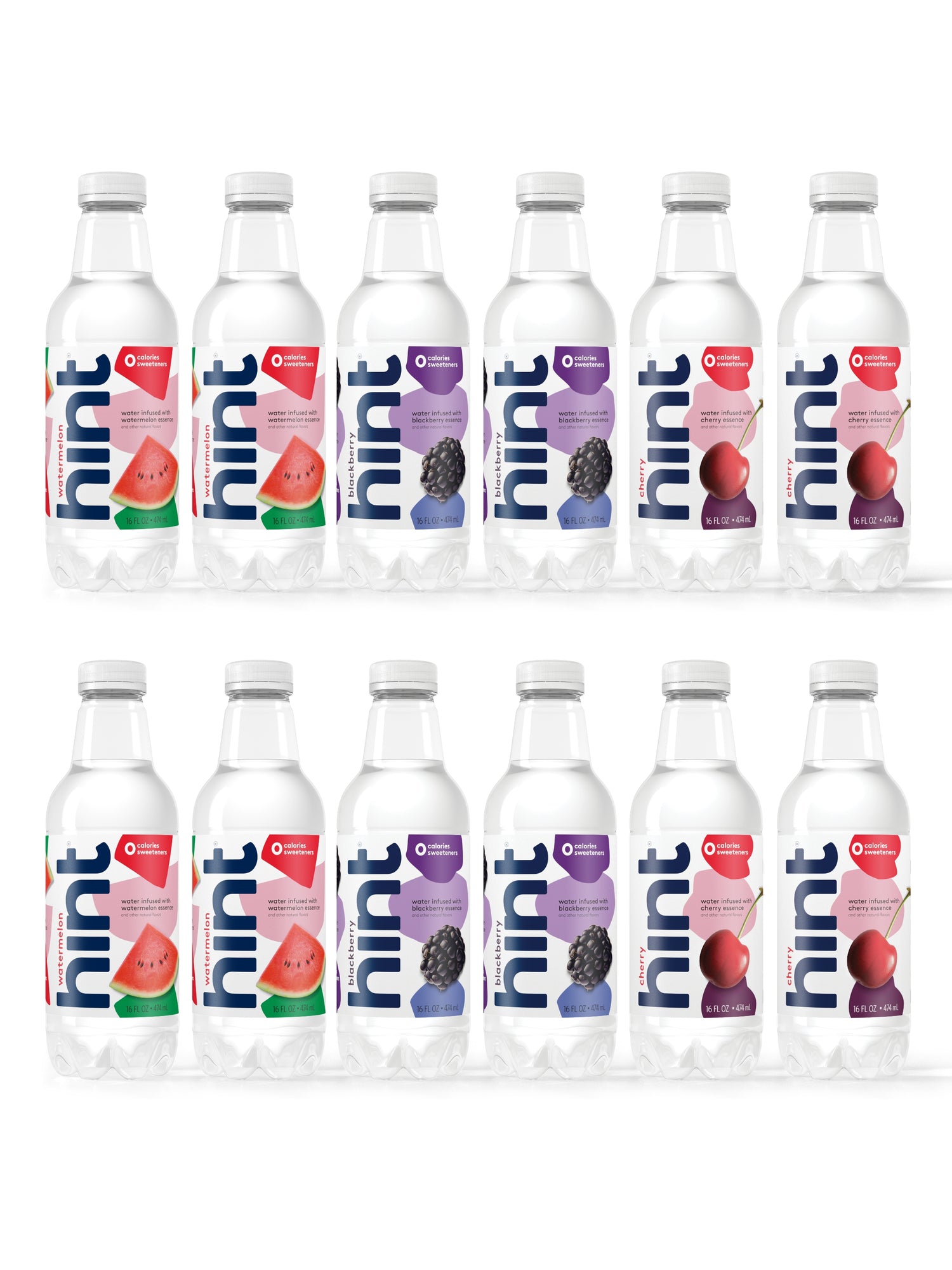 12 Best Sellers Flavored Water Cases (12/case) 4 flavors, 16 oz. | Hint