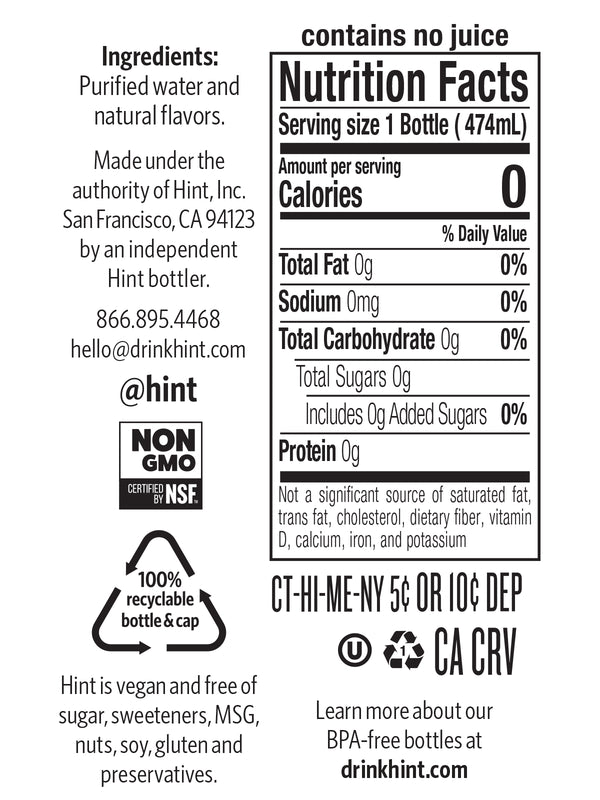 Hint Water Variety Pack - All Natural Fruit Infused Water
